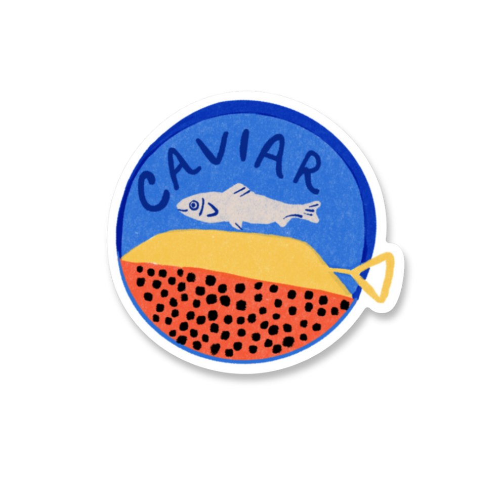 Caviar Vinyl Sticker – Parchment Paper